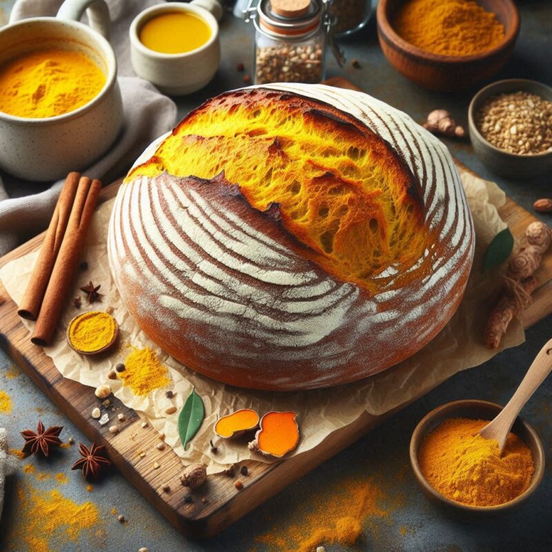 Golden Turmeric Sourdough Bread Recipe – Easy & Healthy